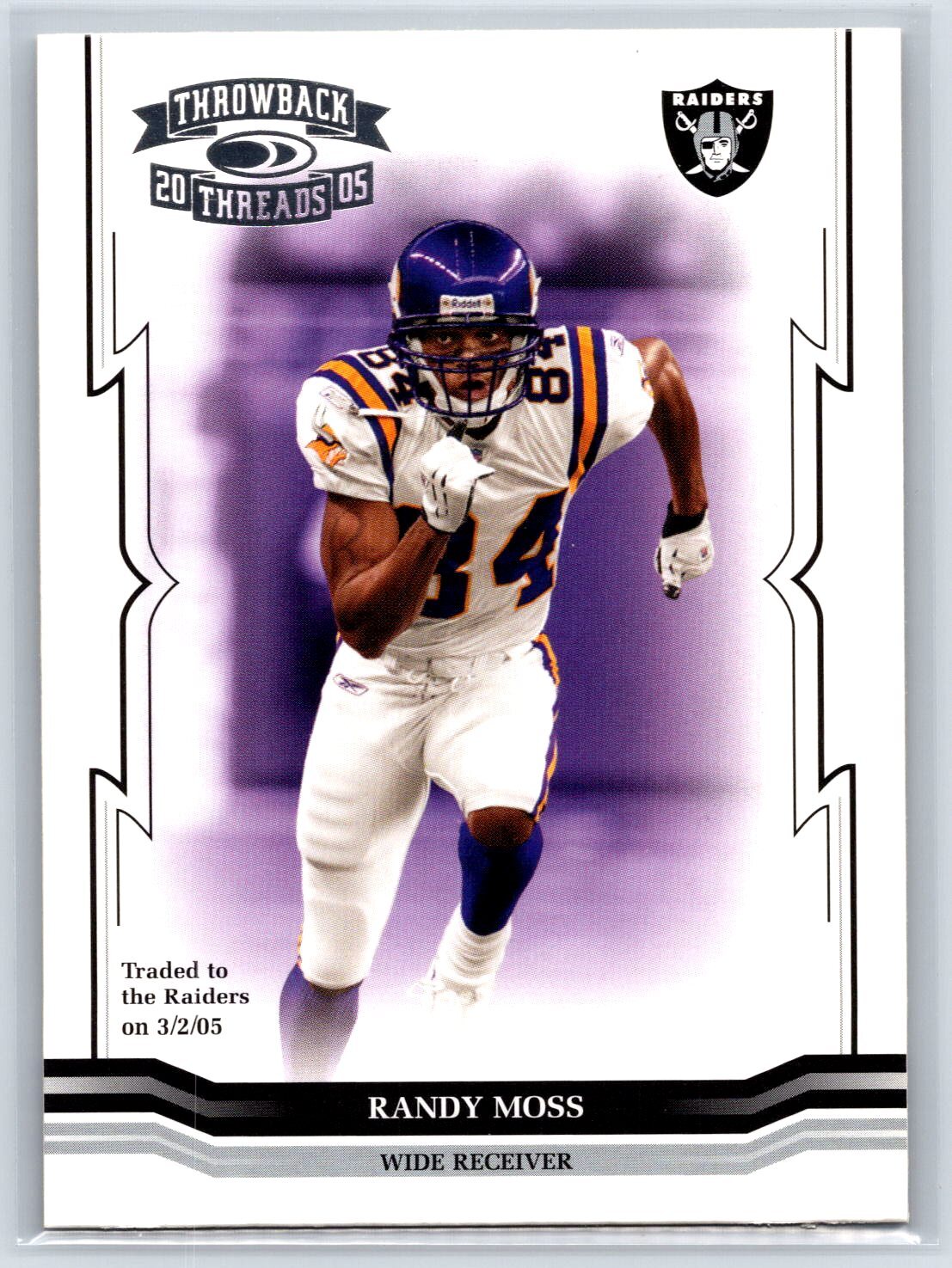 2005 Donruss Throwback Threads #107 Randy Moss Oakland Raiders | eBay