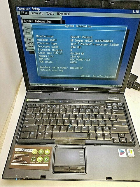 Hewlett Packard Keyboard For Hp Compaq Nc6120 Nc6220 Nc6230 Nc6320 ...