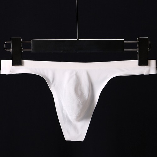 Men Ultra-thin Seamless Thong G Strings and Thongs Men Pouch Ice Silk ...