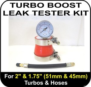 TURBO BOOST LEAK TESTER Fits 2" & 1.75" (51 & 45mm) Intercooler Pipe ...
