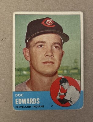 1963 Topps Baseball Doc Edwards Cleveland Indians Card #296 | eBay
