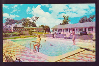 SKOWHEGAN MAINE ME Kyes Motel Pool Old Vintage Postcard | eBay