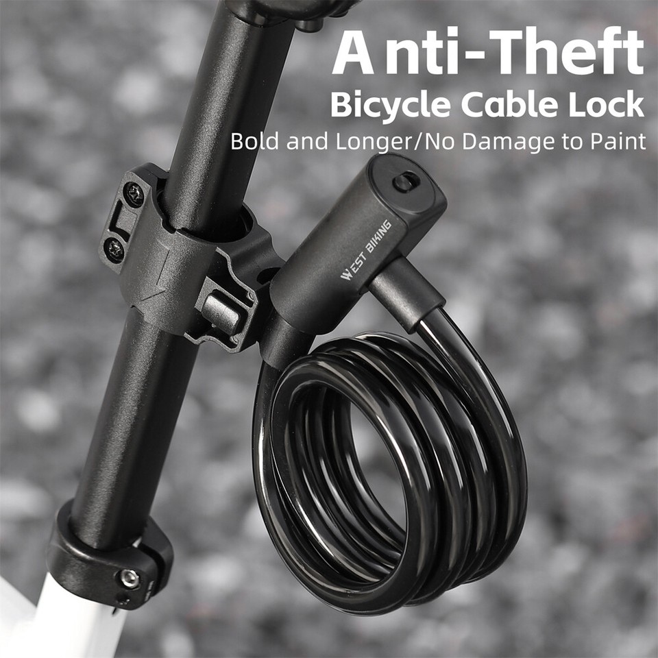 Portable Safety Lock Steel Cable Lock AntiTheft Elasticity Lock Z4G8 | eBay