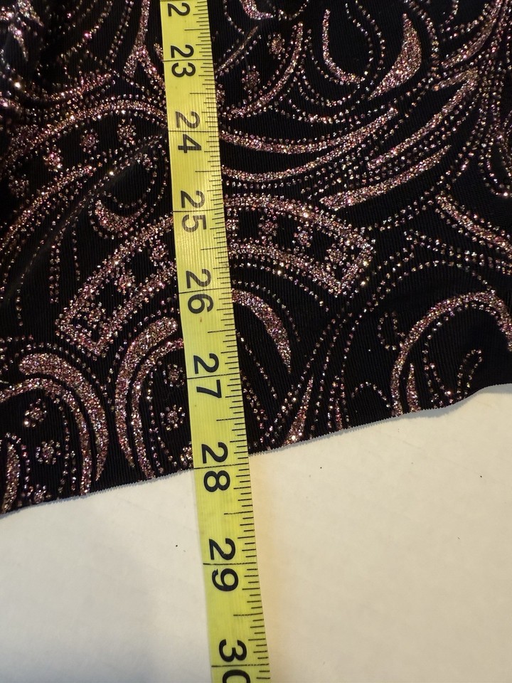 Alex Evenings Women's Black W/ Pink Paisley Design 2-Piece Shell/Jacket ...