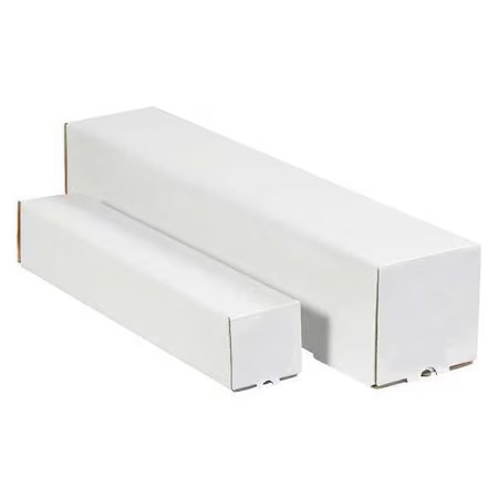 PARTNERS BRAND M5518 Square Mailing Tubes, 5" x 5" x 18", White, 25 ...