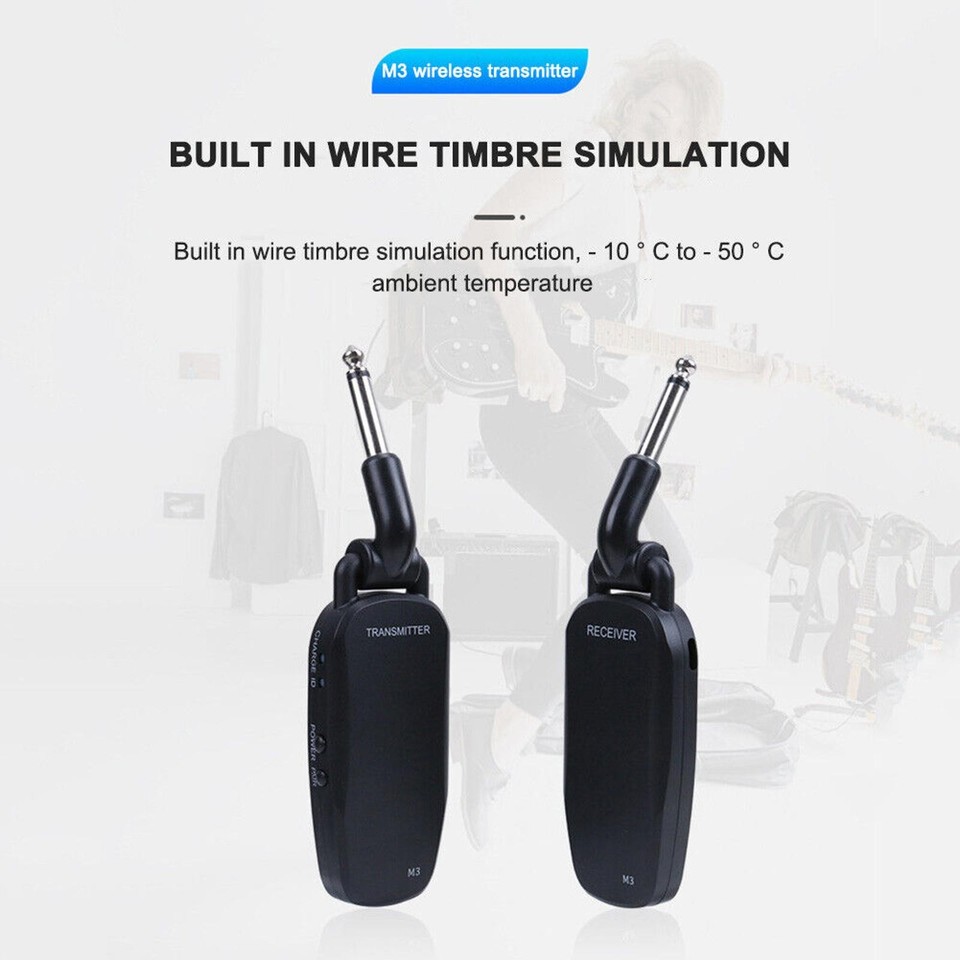 2pcs Guitar Transmitter Receiver Digital Electric Stringed Instrument ...