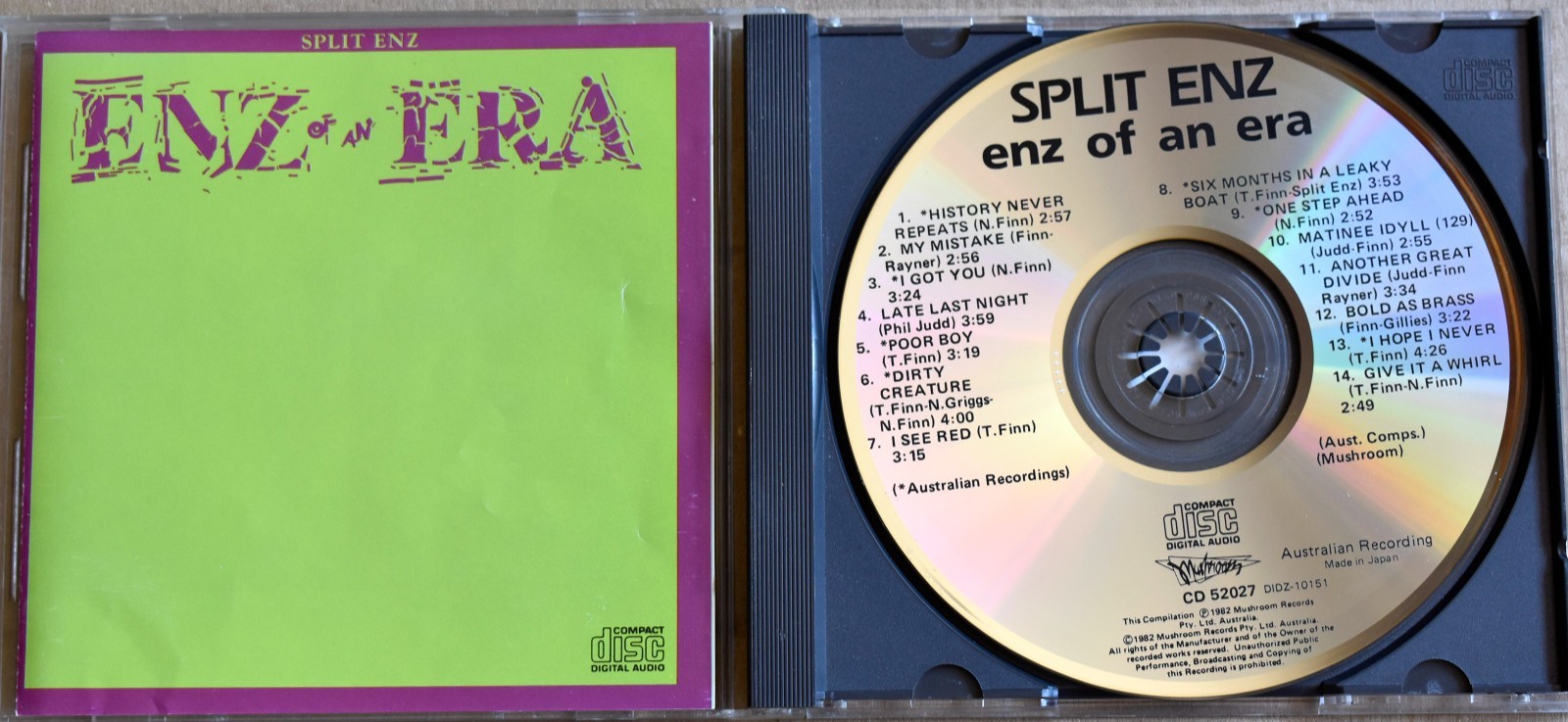 Split Enz Enz of an Era 1st press 1985 CSR Japan for AUS CD52027 no ...