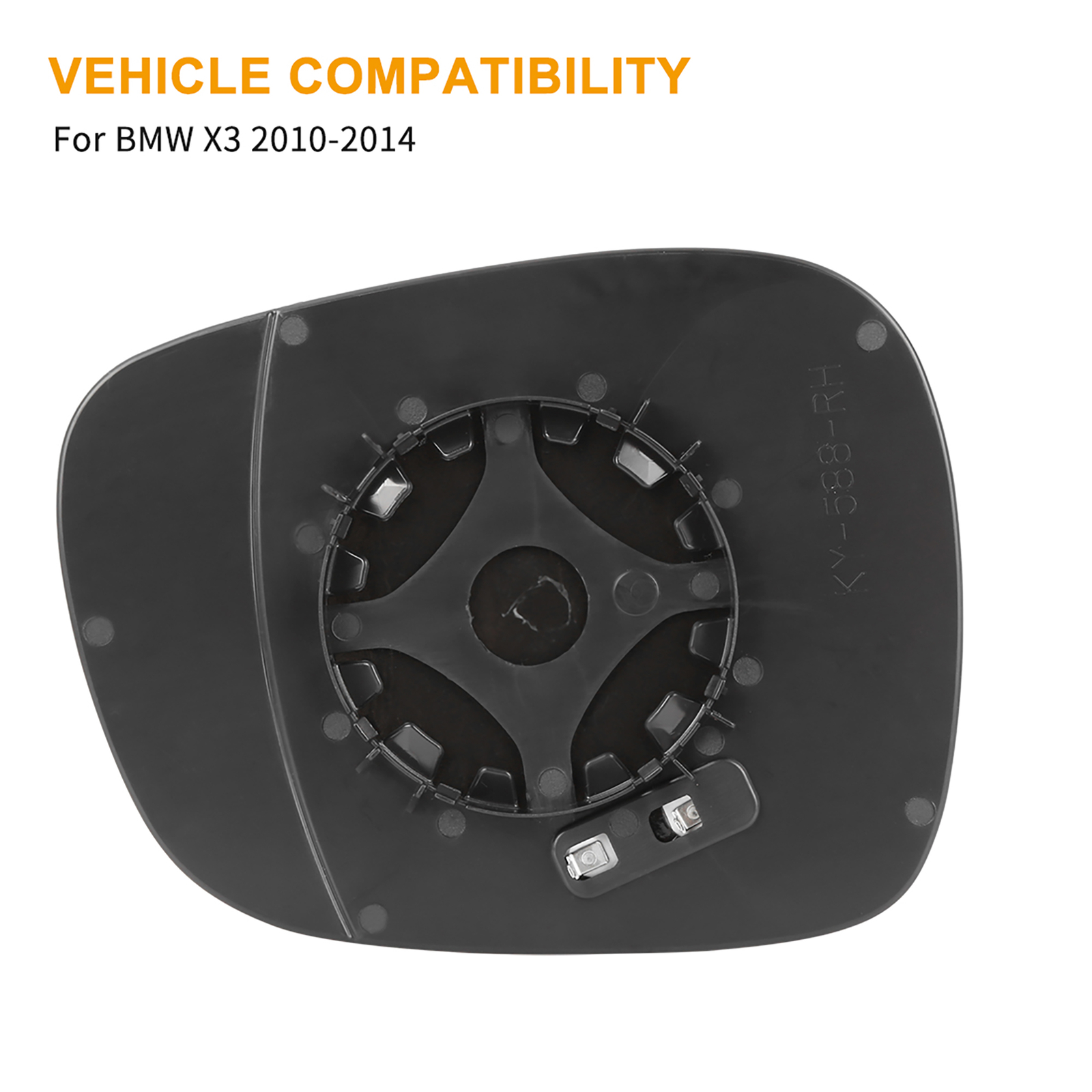 Mirror Glass Replacement Heated w/ Backing Passenger Side for BMW X3 ...