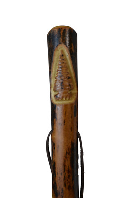 Walking Stick with Arrowhead Carving on Hardwood Staff, Chiefs Staff | eBay