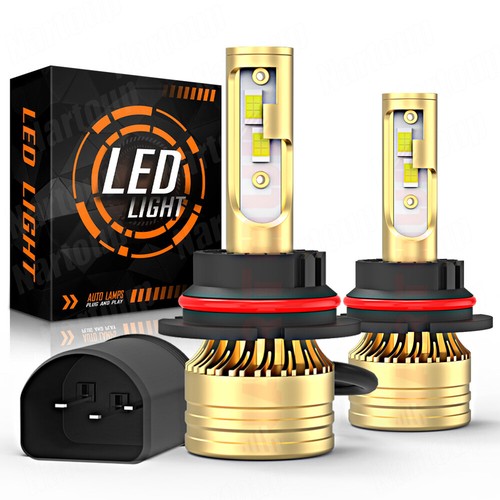Pair 2-sides 9007 LED Headlight Bulbs Kit 6000K White High Low Beam ...