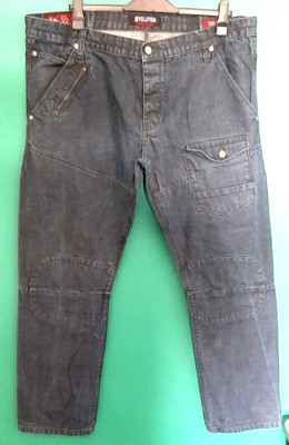 Evolution Mens Jeans Blue/Black Denim Jeans UK Gents Size 40 Waist 'Z36 ...