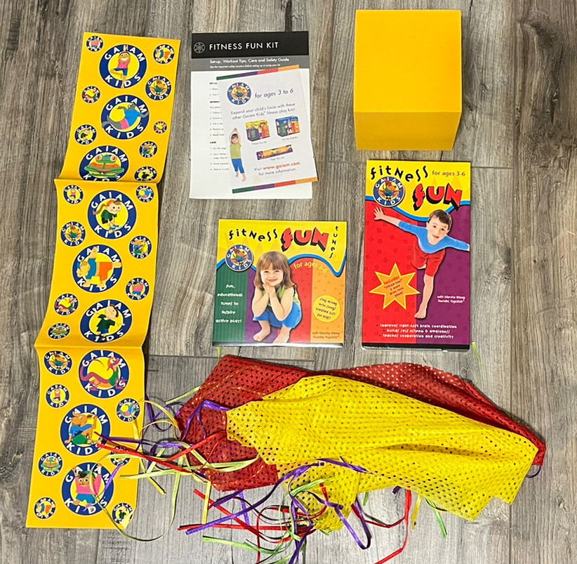 Gaiam Kids: Fitness Fun Kit Exercise VHS Childrens Yoga Ages 3-6 | eBay