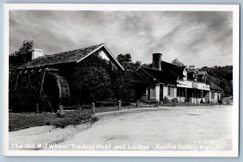 Renfro Valley KY Postcard RPPC Photo The Old Mill Wheel Trading Post ...