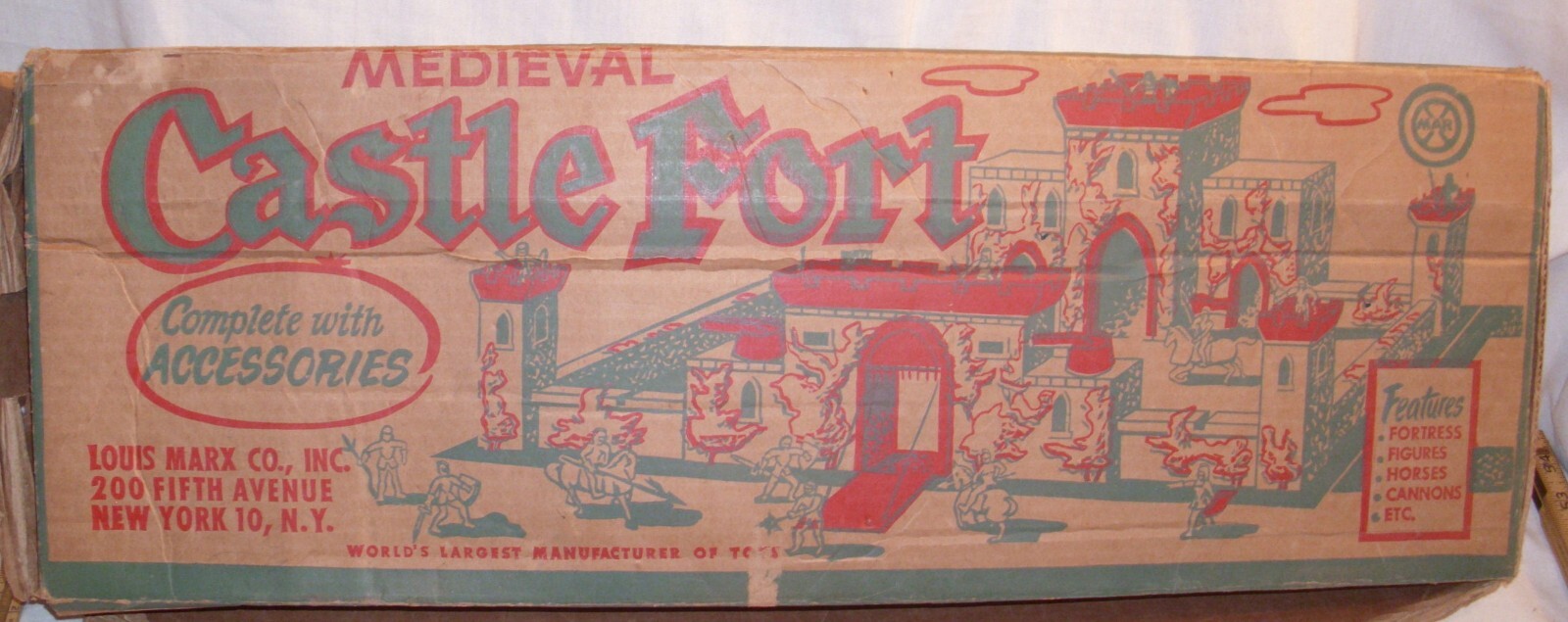 MARX MEDIEVAL CASTLE FORT PLAY SET 1950s BOXED! | eBay