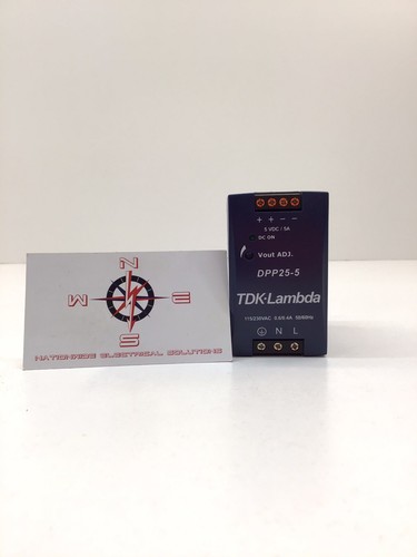 TDK-Lambda DPP25-5 DIN Rail Mount Power Supply - Input 115/230VAC Output 5VDC/5A | eBay