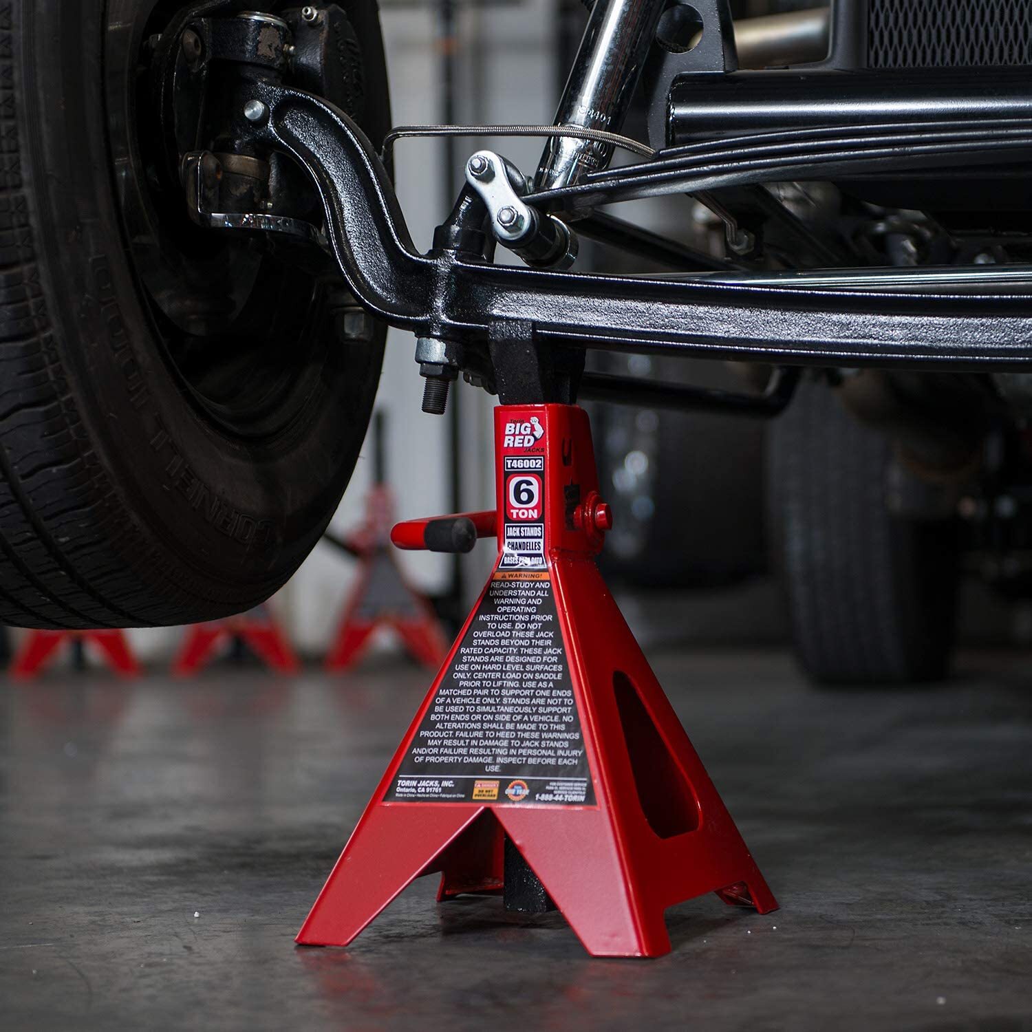 BIG RED T4620 2 Torin 6 Ton (12,000 lbs) Capacity Steel Jack Stands ...