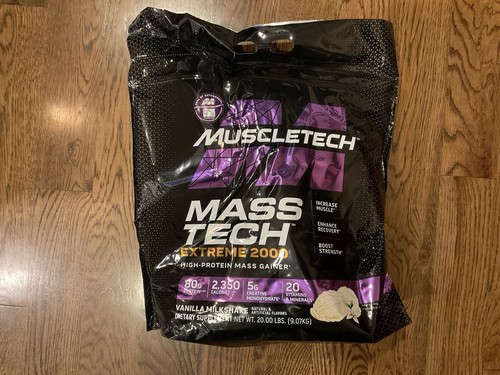 Muscletech Mass Tech Extreme 2000/Performance Series Vanilla Milkshake ...