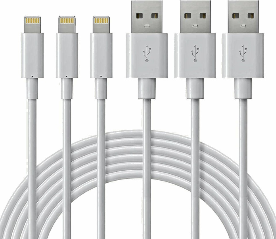 3pk 6ft USB Cable (iPhone 6s/+) & Wall Charger (NEW) | eBay