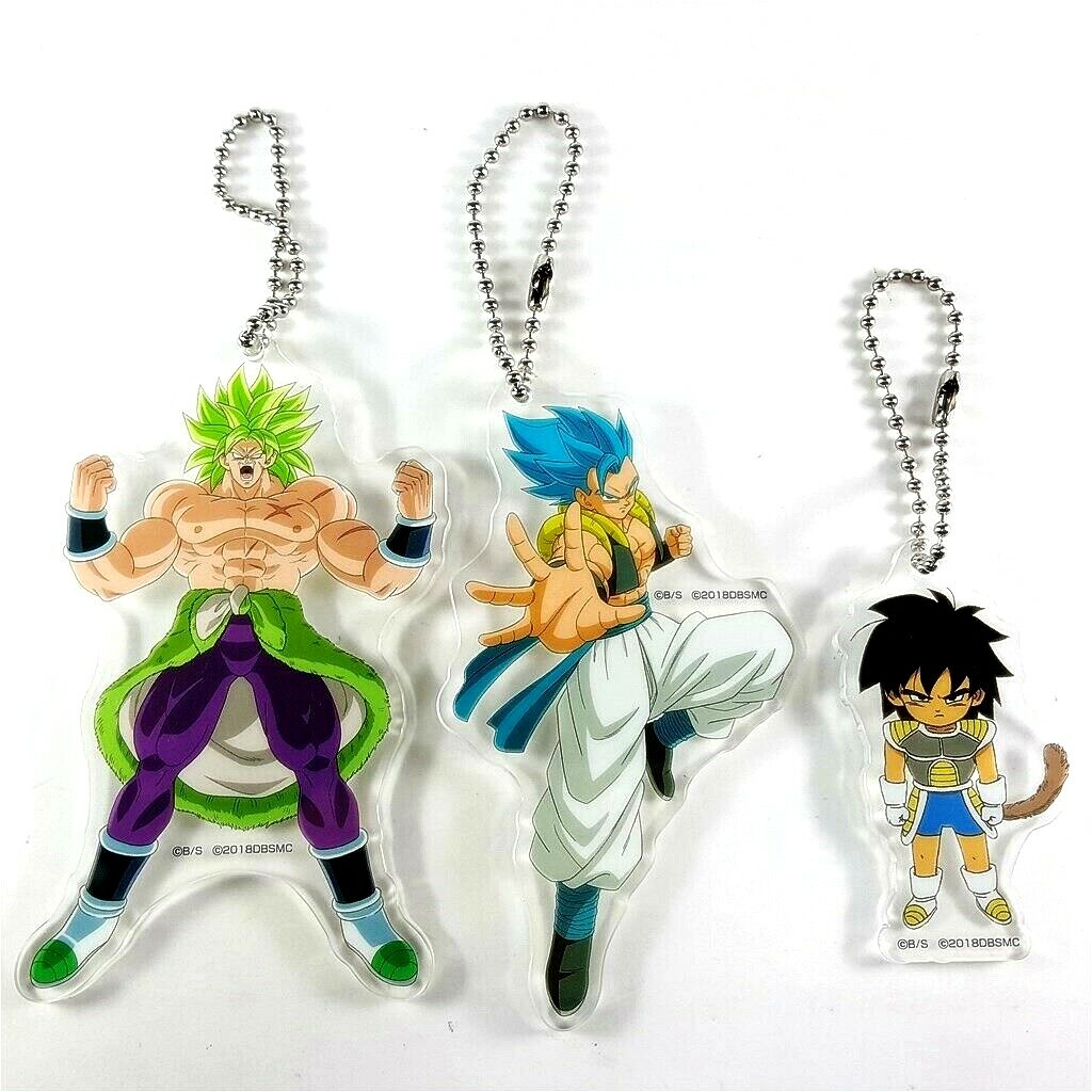 Dragon Ball Super Broly Gogeta Acrylic Mascot Keychain Set of 3 Lawson Limited | eBay
