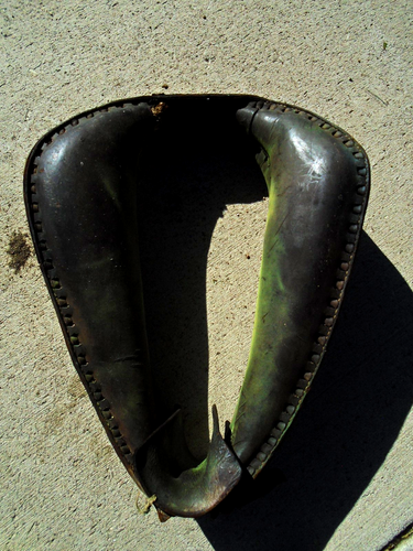 Rustic Leather Horse Ox Mule Collar Yoke 21" X 16" Western Farm ...