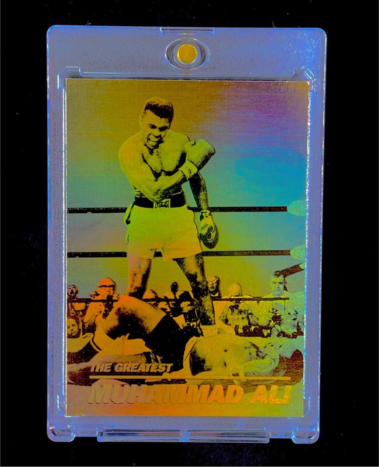 MUHAMMAD ALI RARE GOLD REFRACTOR HOLO Rainbow Foil SP Boxing Card Non ...