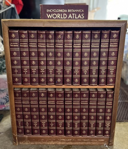 Encyclopedia Britannica Full Set 1960 24 Vol + World Atlas Vintage ...