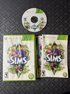 The Sims 3 (Microsoft Xbox 360, 2010) (some Water Damage On Case/Manual ...