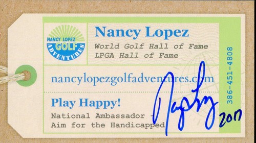 Nancy Lopez LPGA Hall of Fame Golf Signed Business Card Authentic ...