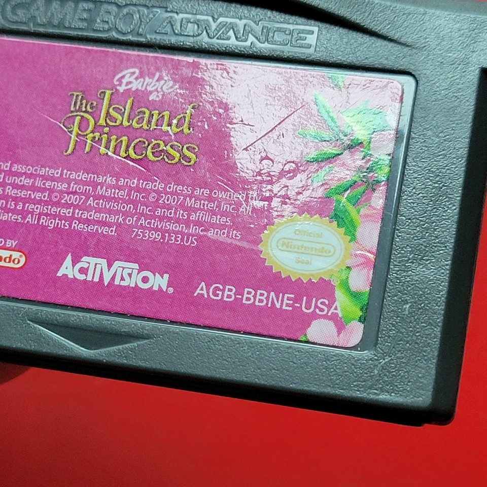 GBA Barbie The Island Princess Game Boy Advance Nintendo GBA Cleaned ...