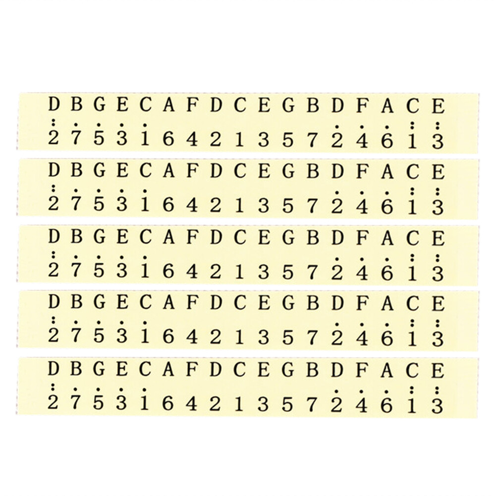 5pcs Kalimba Musical Scale Stickers Thumb Piano Music Scale Logo Sound ...