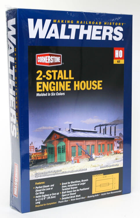 Walthers Cornerstone HO 2 Stall Engine House Building Kit 3007 | eBay