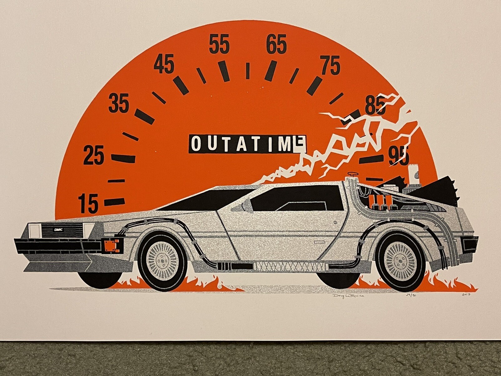 Back To The Future Delorean Drawing