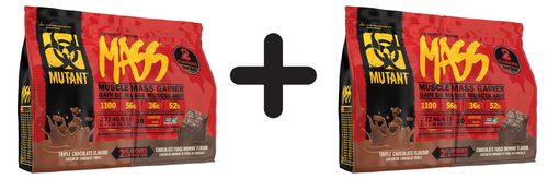 2 x Mutant Mutant Mass 2 Flavours, Triple Chocolate & Chocolate (16,53 ...