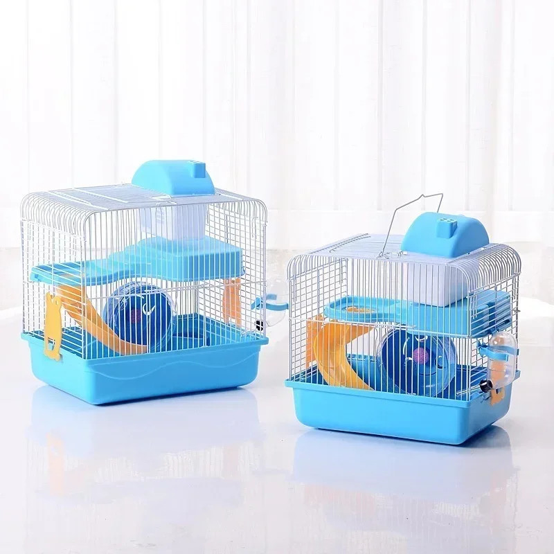 Hamster Cage Clear View 2 Layer Mouse Gerbil Castle Small Animal House ...