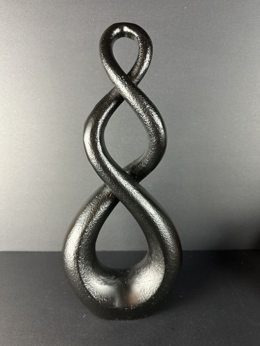 Modern Abstract Statue Handcrafted Abstract Black Metal Infinity ...