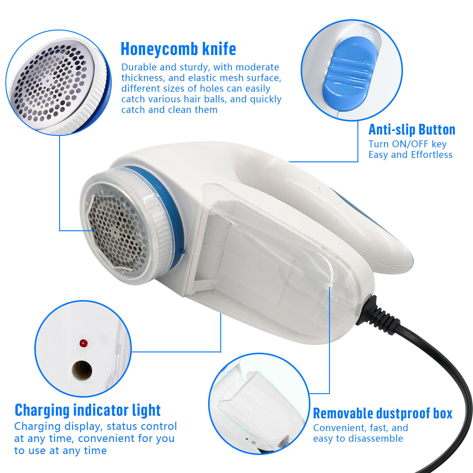 Household Electric Clothes Lint Pill Fluff Remover Fabrics Sweater Fuzz ...