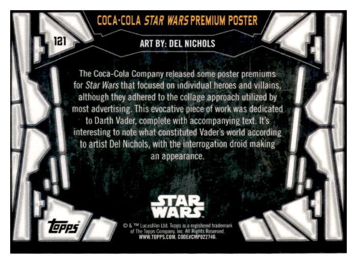2017 Topps Star Wars 40th Anniversary #121 Coca-Cola Star Wars Premium Poster | eBay