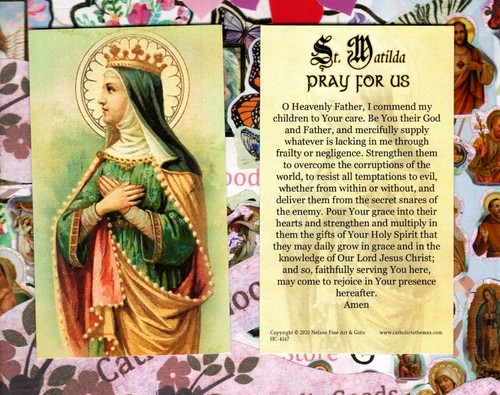 Saint Matilda + Prayer - Paperstock Holy Card HC-4169 CTM | eBay