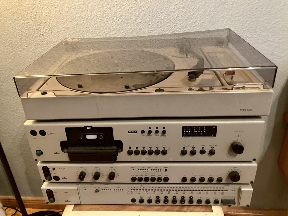 Braun Retro Stereoanlage, Klassiker im Komplettset, A 501,TS 501,C 301 ...