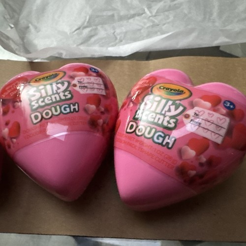 3 Crayola Silly Scents Dough Pack 1 Oz +Shape Cutter Strawberry Heart ...