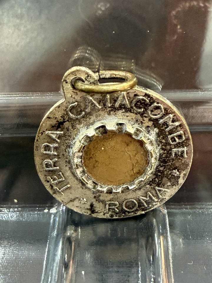 Antique Silver Religious Catholic Holy Metal Rome St Cecilia Catacombs ...
