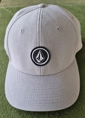 Volcom Stone Patch Fitted Hat Gray L/XL Solid 6 Panel Vent Holes | eBay