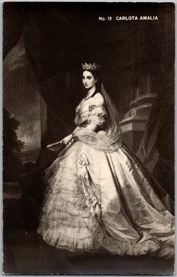 Antique RPPC Postcard Formal Portrait Of Queen Carlota Amalia 1900s | eBay