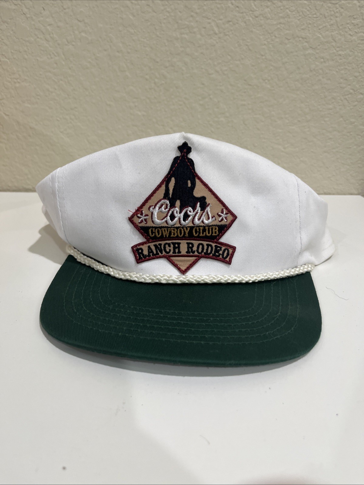 Coors Cowboy Club Ranch Rodeo White & Green Ropebrim … - Gem