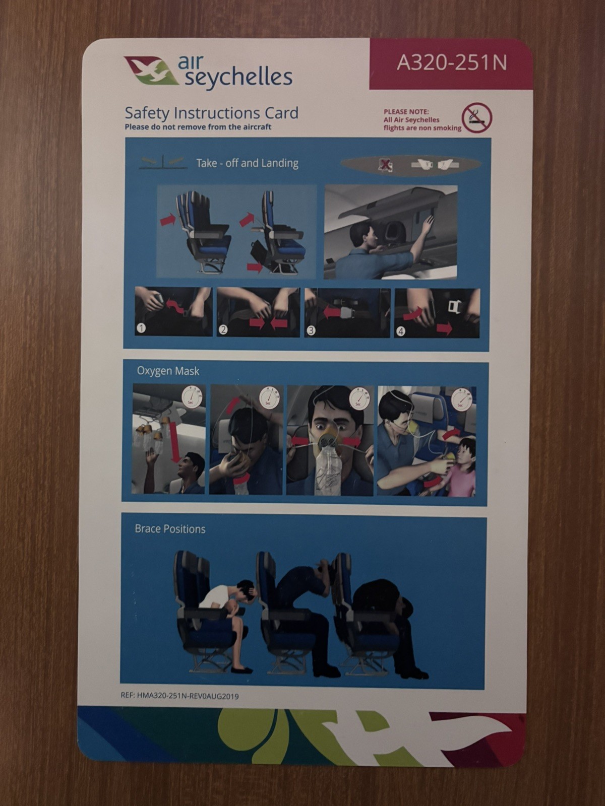 Air Seychelles Safety Card Airbus A320-251NEO | eBay.de