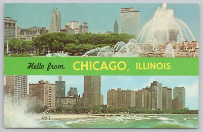 Postcard Hello from Chicago Illinois Multiview | eBay