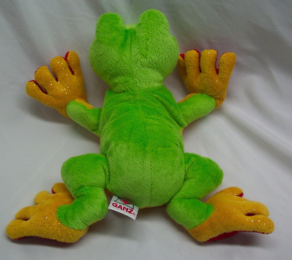 GANZ Webkinz SOFT BRIGHT GREEN TREE FROG 7" Plush Stuffed Animal Toy ...