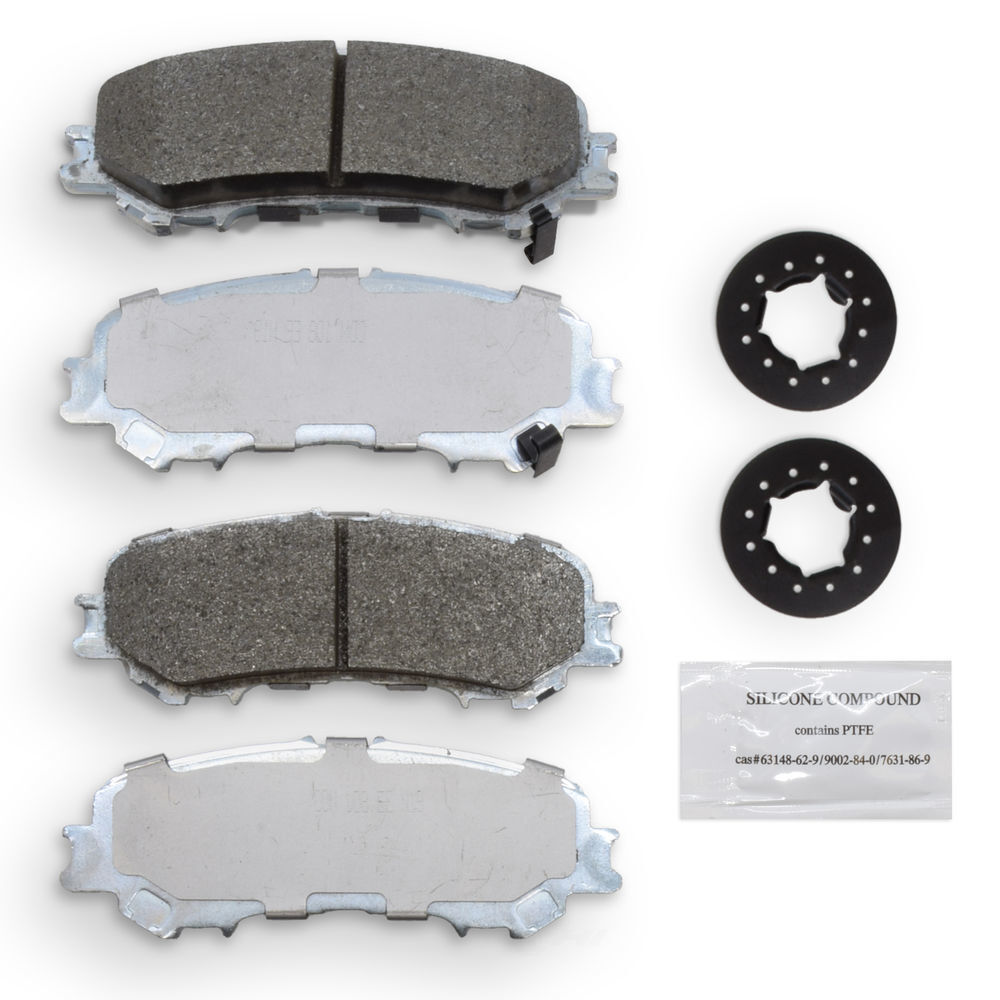 Disc Brake Pad Set-Premium Galvanized Disc Brake Pads fits 17-19 Nissan ...