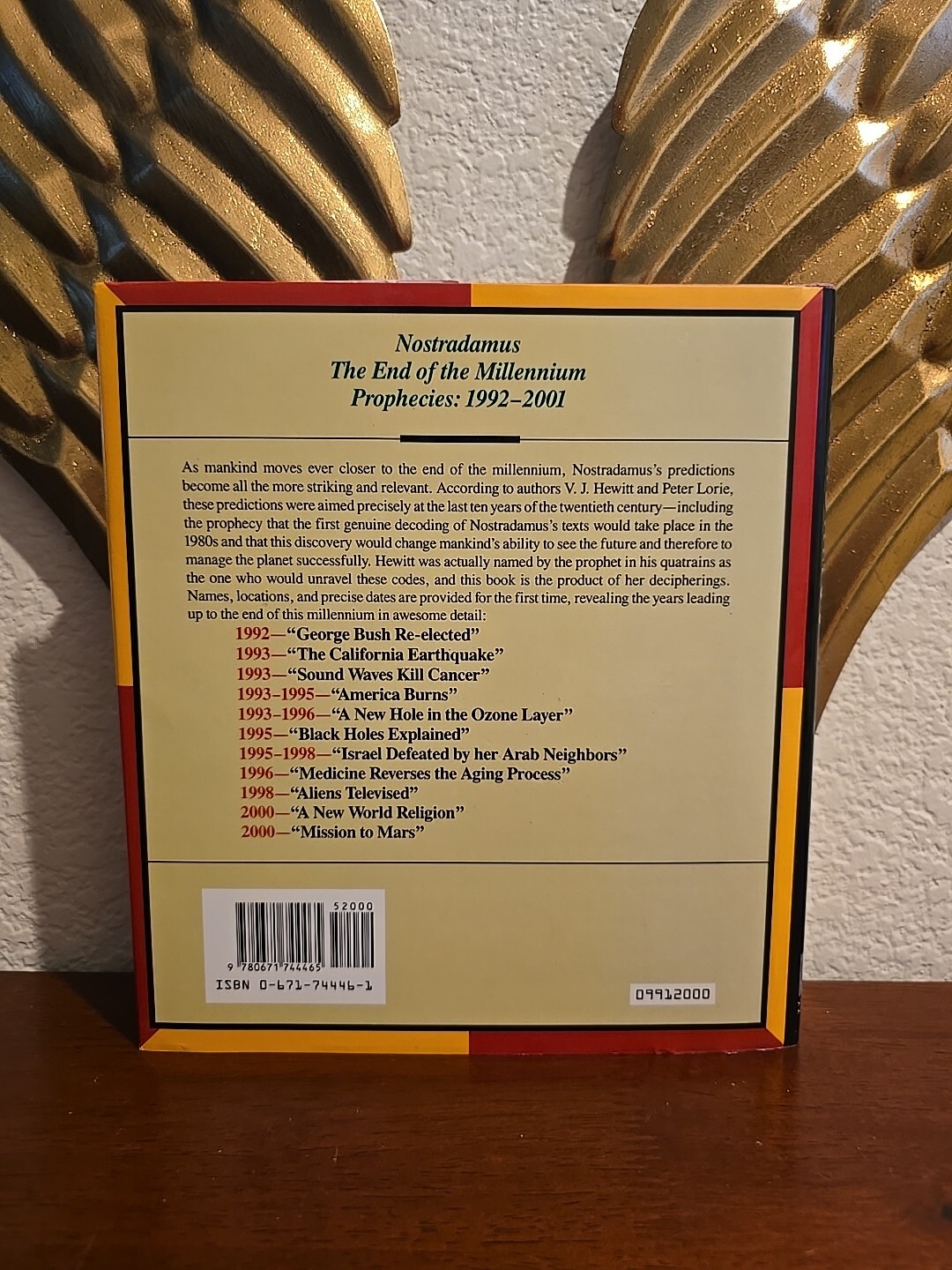 Nostradamus The End of the Millennium Prophecies 1992 to 2001 HB DJ ...