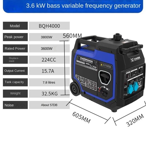 Handheld Portable Low Noise Inverter Generator Outdoor RV Gasoline ...